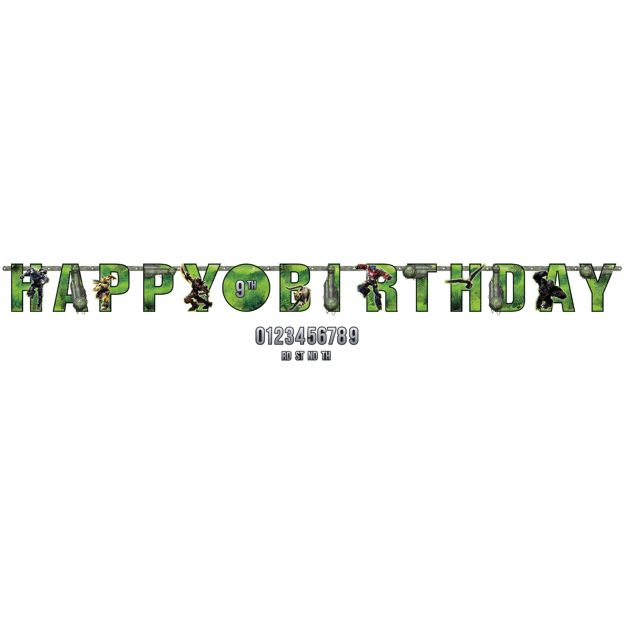 Transformers "Happy Birthday" DIY Customizable Hanging Garland Banner ...