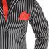 Men's Mob Boss Black/White Pinstriped Outfit with Jacket/Pant/Shirt ...