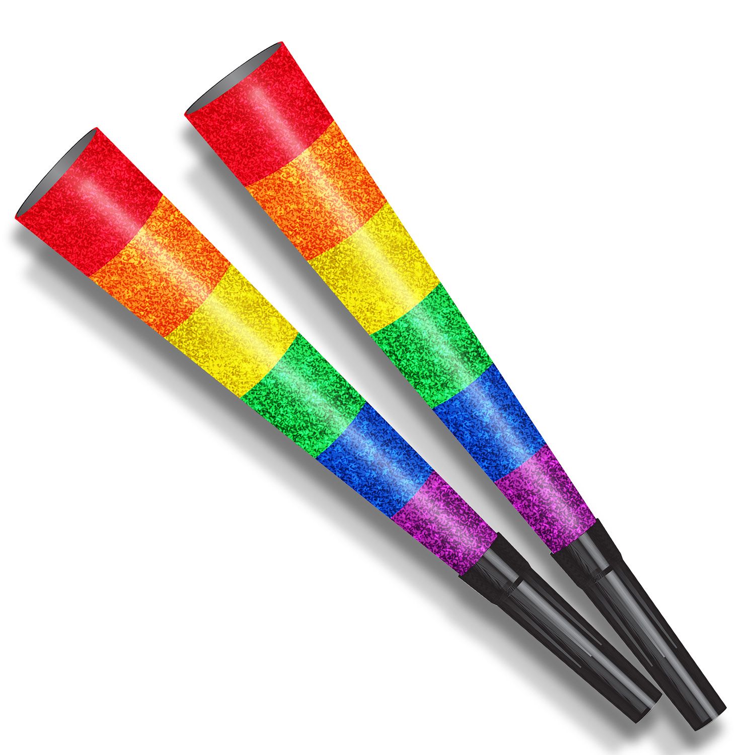 Rainbow Blowout Horn Noisemakers, Multi-Coloured, 4-pk, for Pride ...