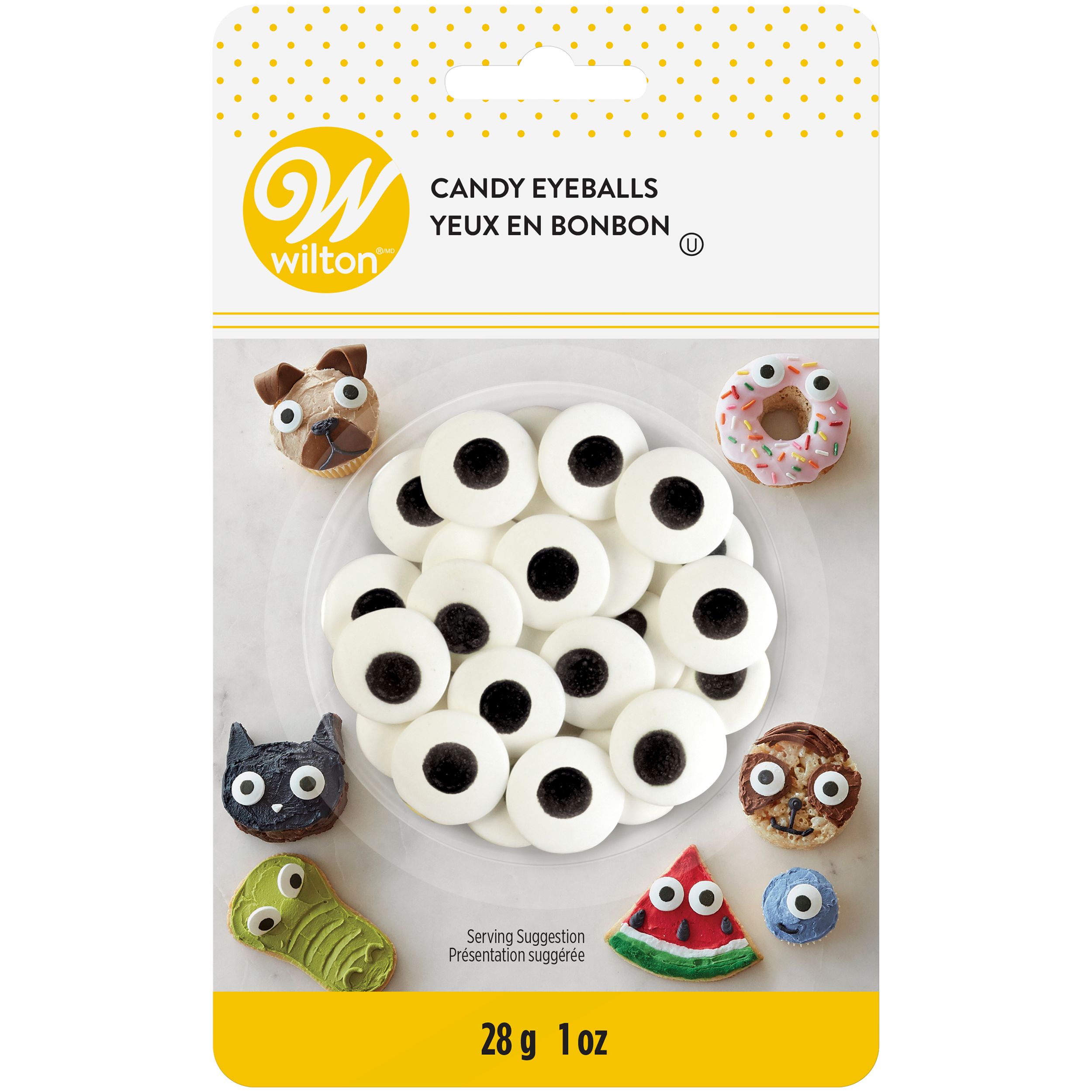 Eyeballs Royal Icing Edible Decorative Sprinkles, Black/White, 1-oz ...