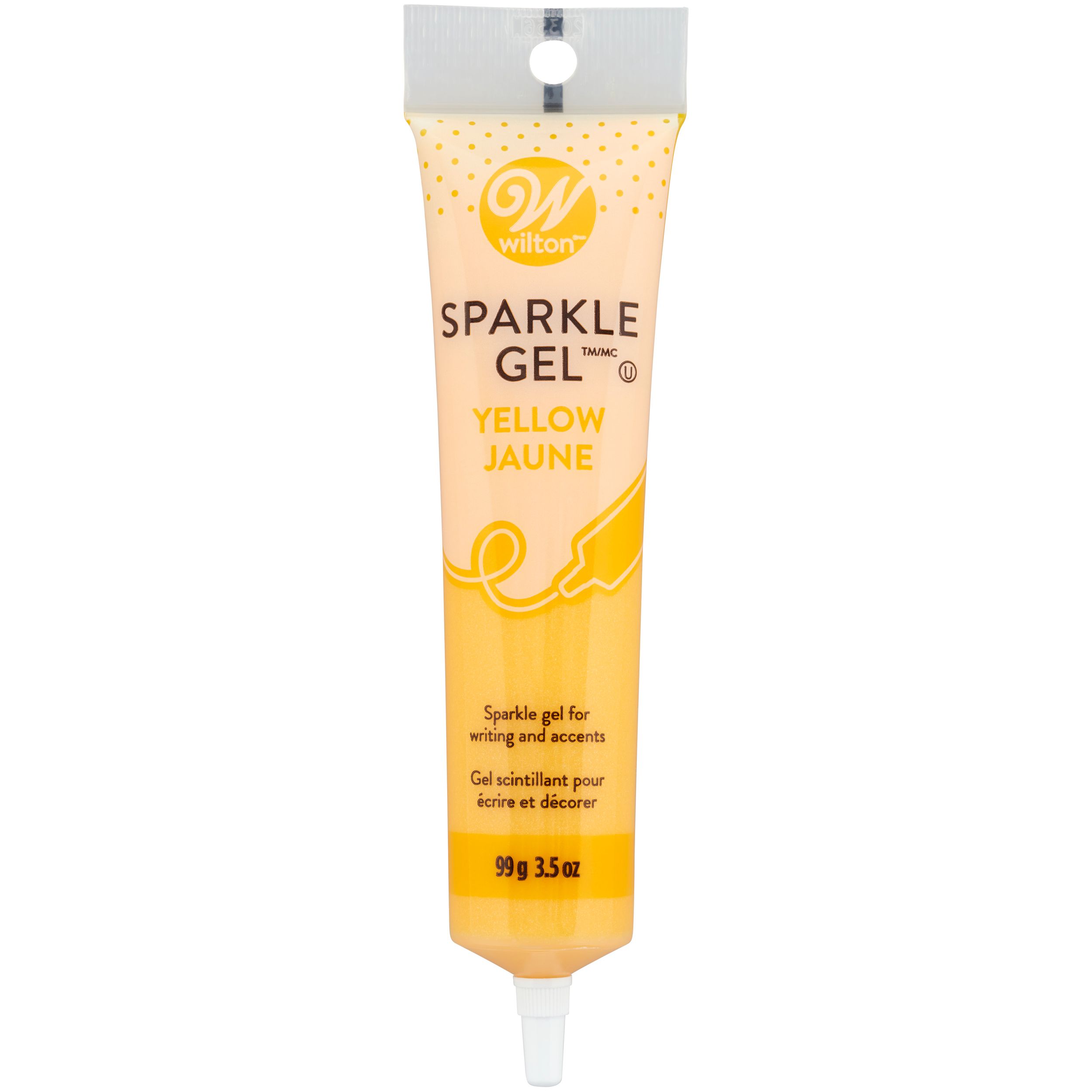 Wilton Sparkle Edible Decorating Non Drying Gel, Yellow, 3.5-oz, for ...