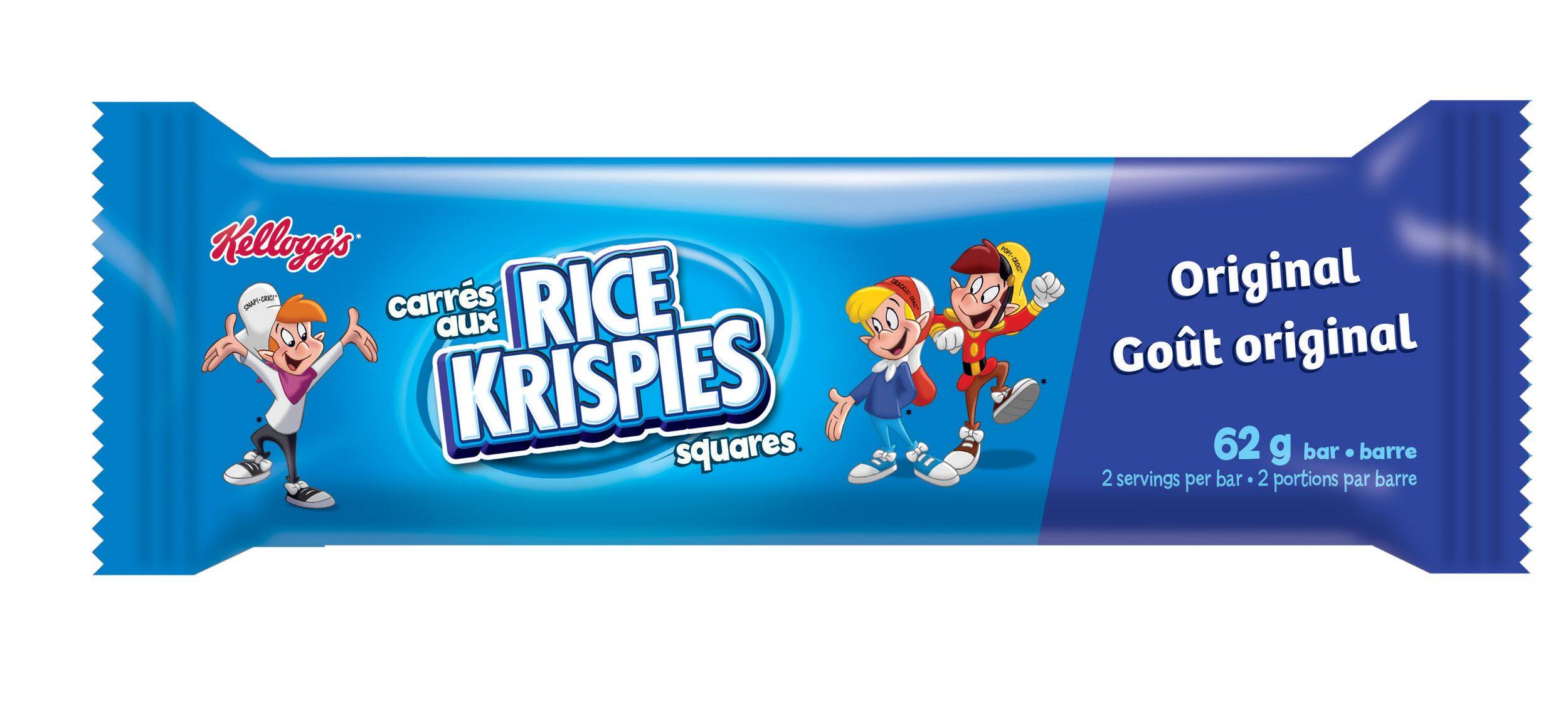 Kellogg's Rice Krispies Squares Big Bar, Marshmallow Snack Bar, White, 62-g, for Birthday/Party ...