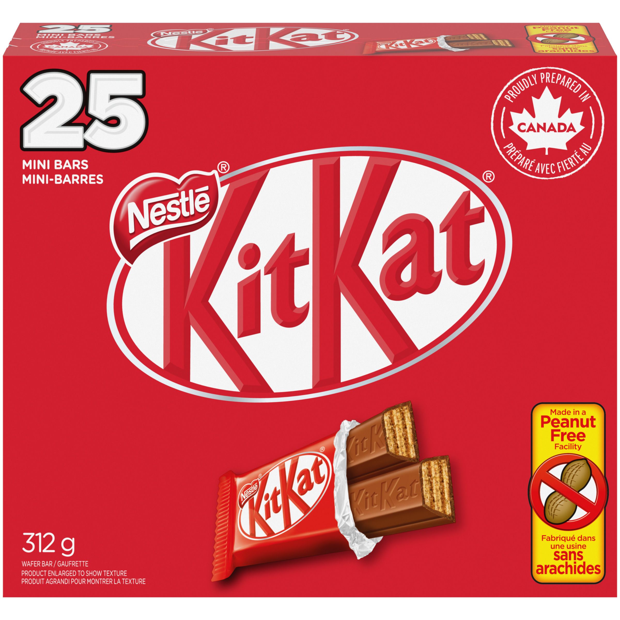 Barres Nestlé Kit Kat, format collation, chocolat au lait, brun, paq. 20, pour Halloween/Saint ...