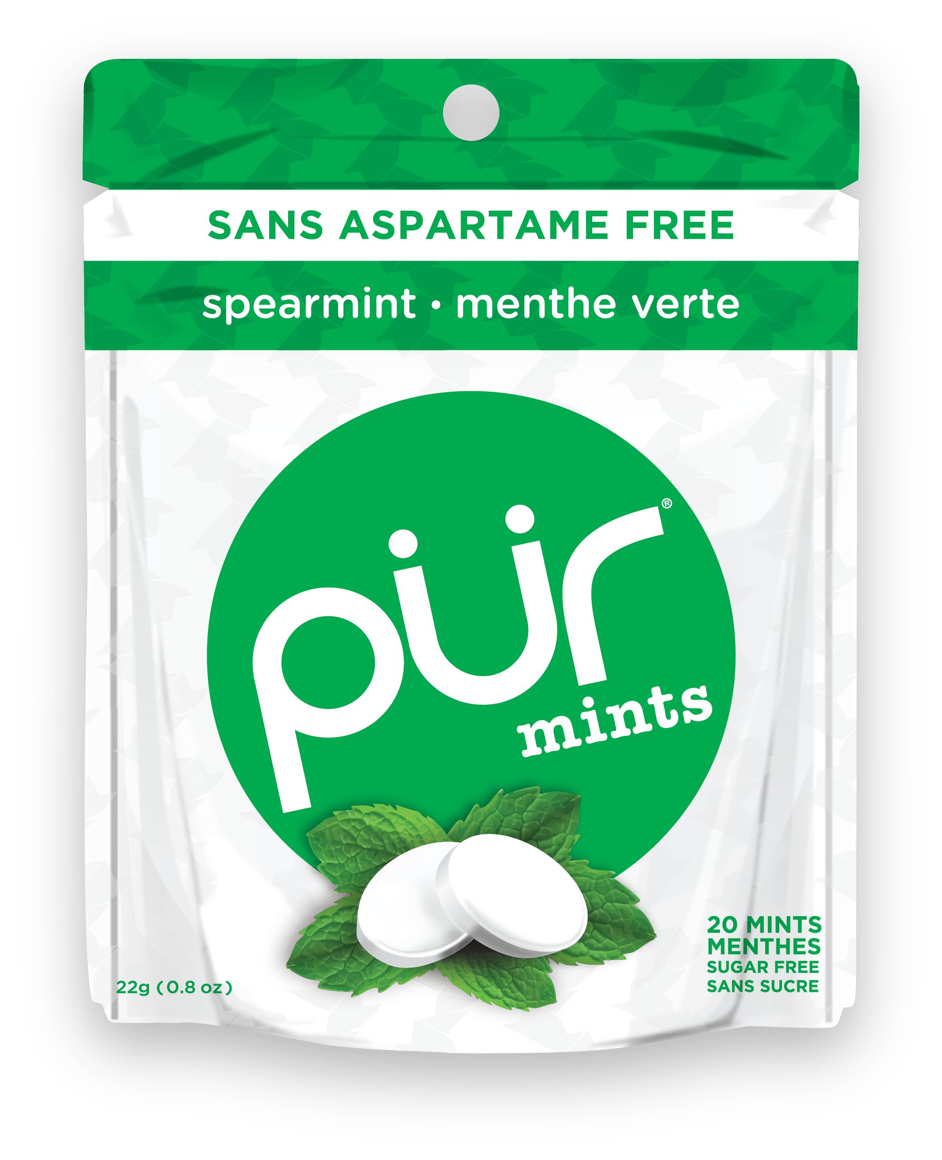PUR Chewing Gum, Spearmint, White, 20-pk, for Birthday/Party Favour ...