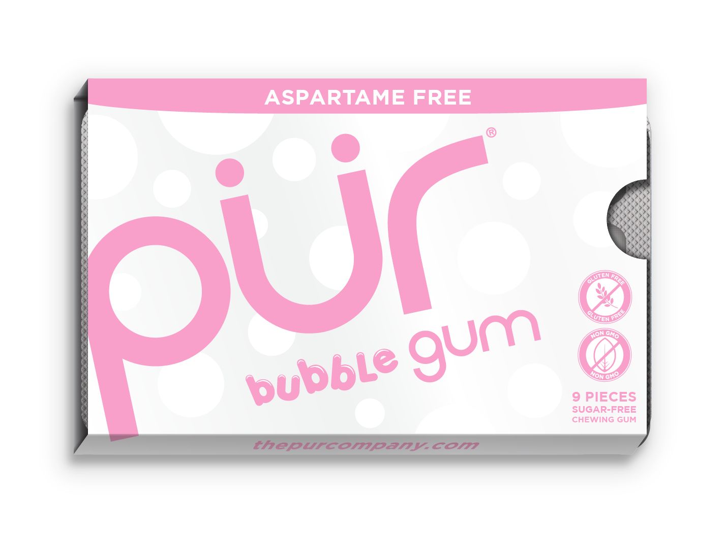 PUR Chewing Gum, Bubble Gum, White, 9-pk, for Birthday/Party Favour ...