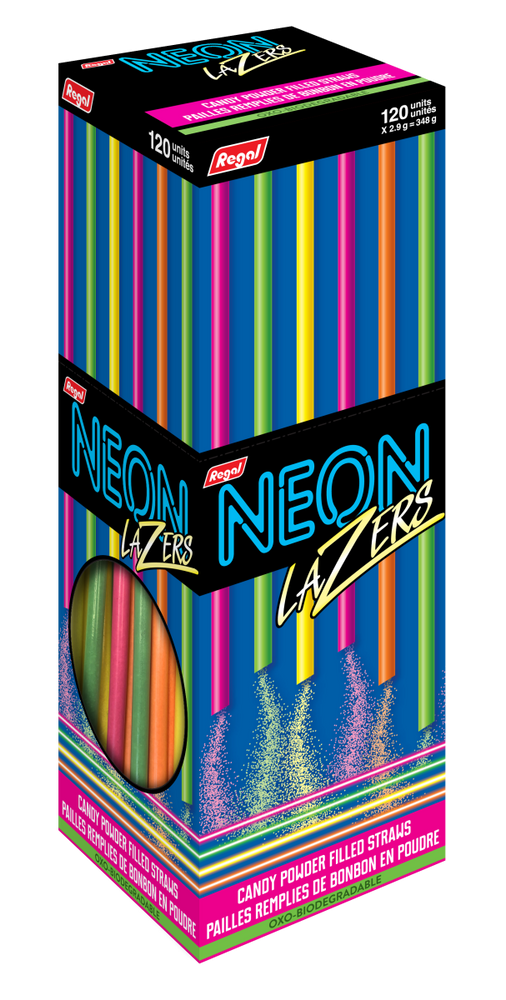 Neon Lazer Candy Strawz, 348-g | Party City
