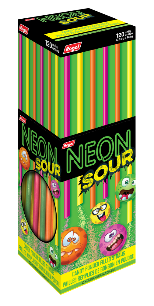 Neon Sour Candy Strawz, 348-g | Party City