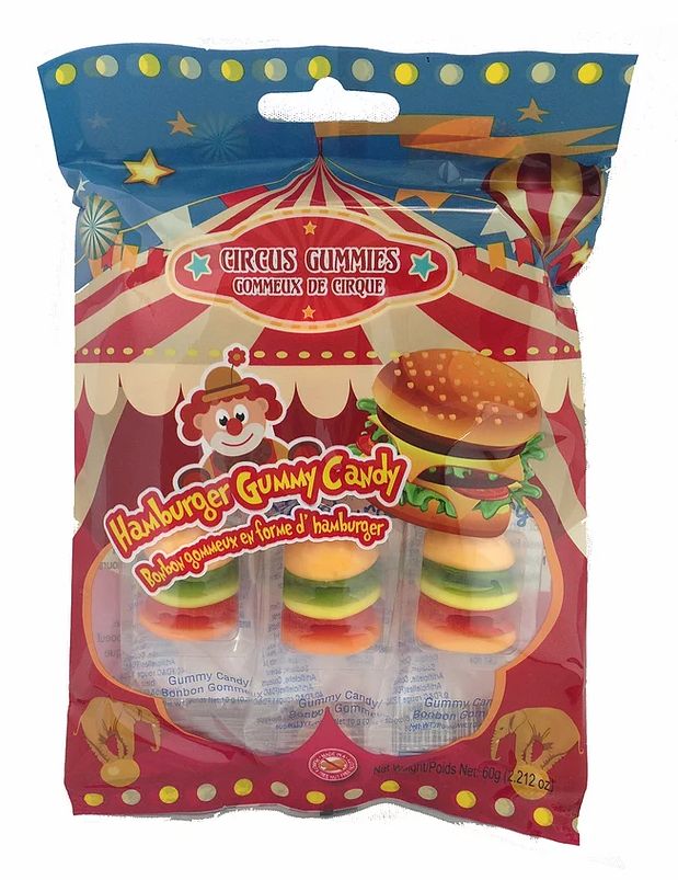 Hamburger Gummies, 60-g | Party City
