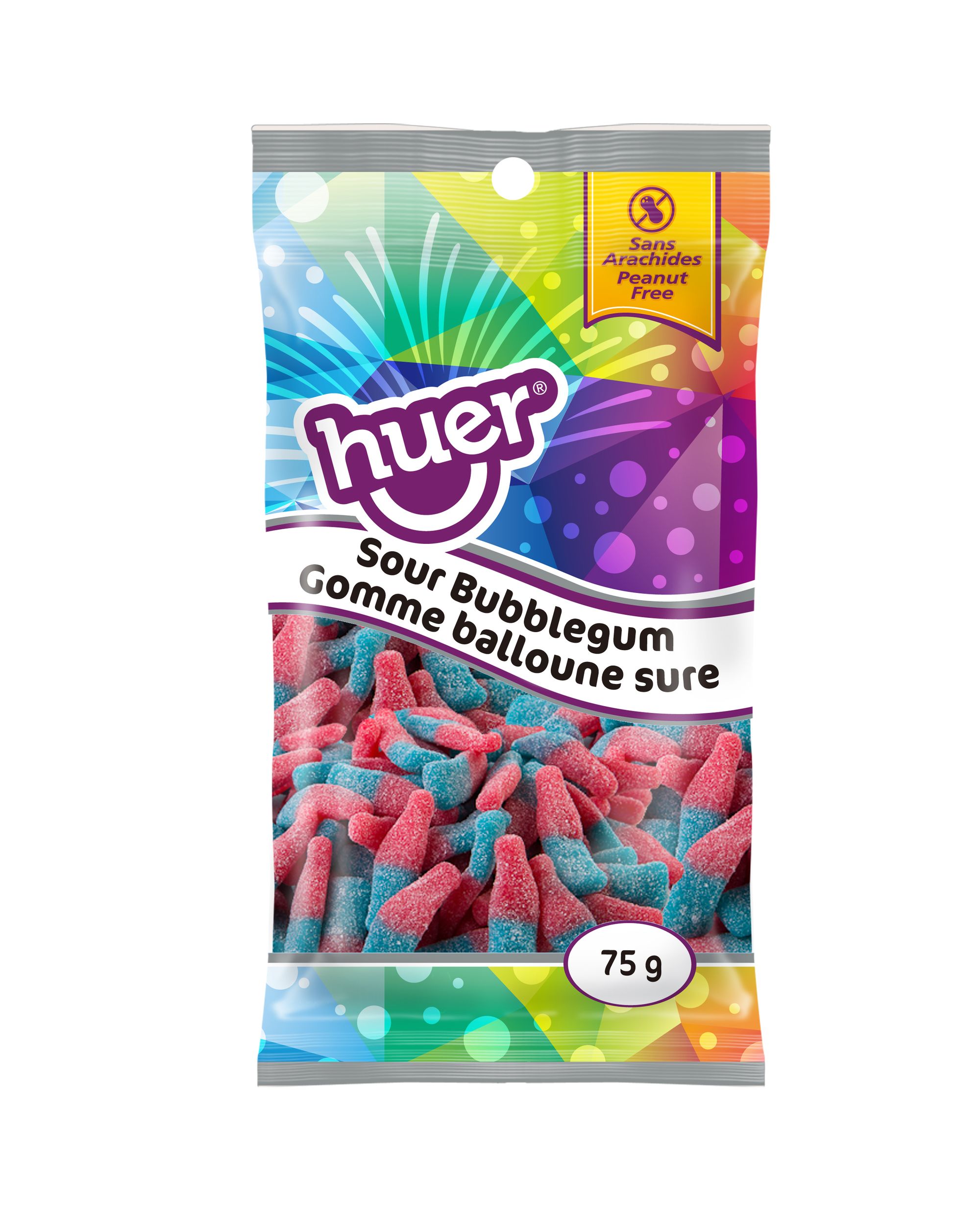 Gommes balloune en bouteille, saveurs surettes, bonbon tendre, rouge ...