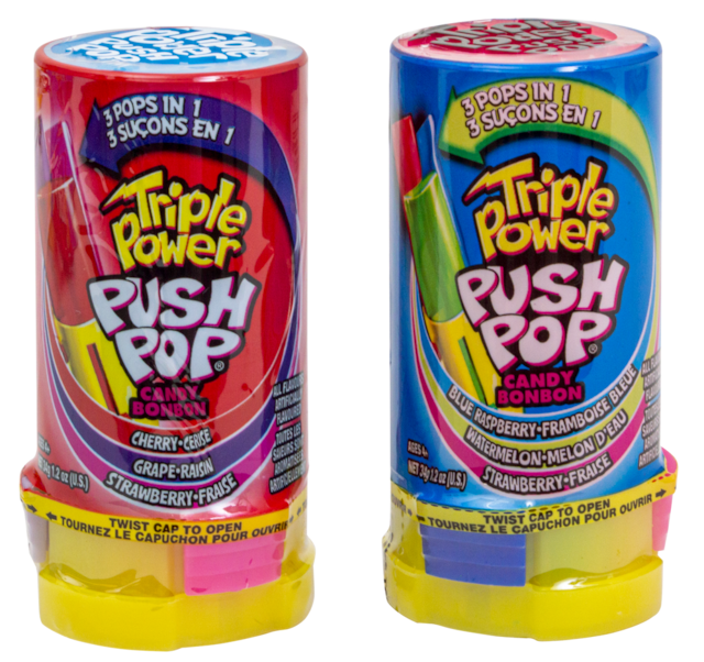 Topps Triple Power Push Pop, Assorted Flavours, 34-g | Canadian Tire