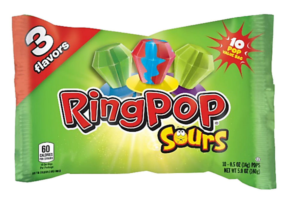 Topps Sour Ring Pops Candy, 10-pk | Party City