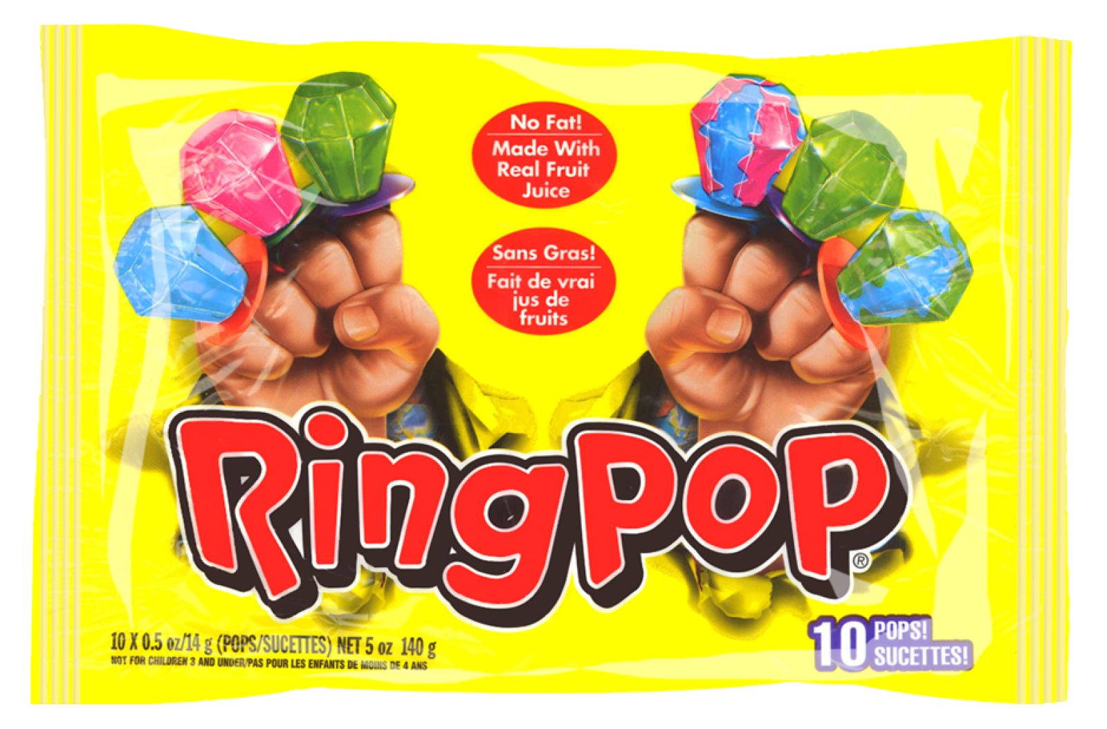 Topps Ring Pops Wearable Edible Jewelry, Assorted Fruits, Multi ...