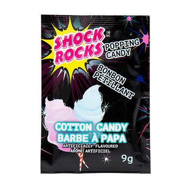 Shock Rocks Popping Candy, Cotton Candy Blue/Pink, 9-g, Hard Candy, for ...