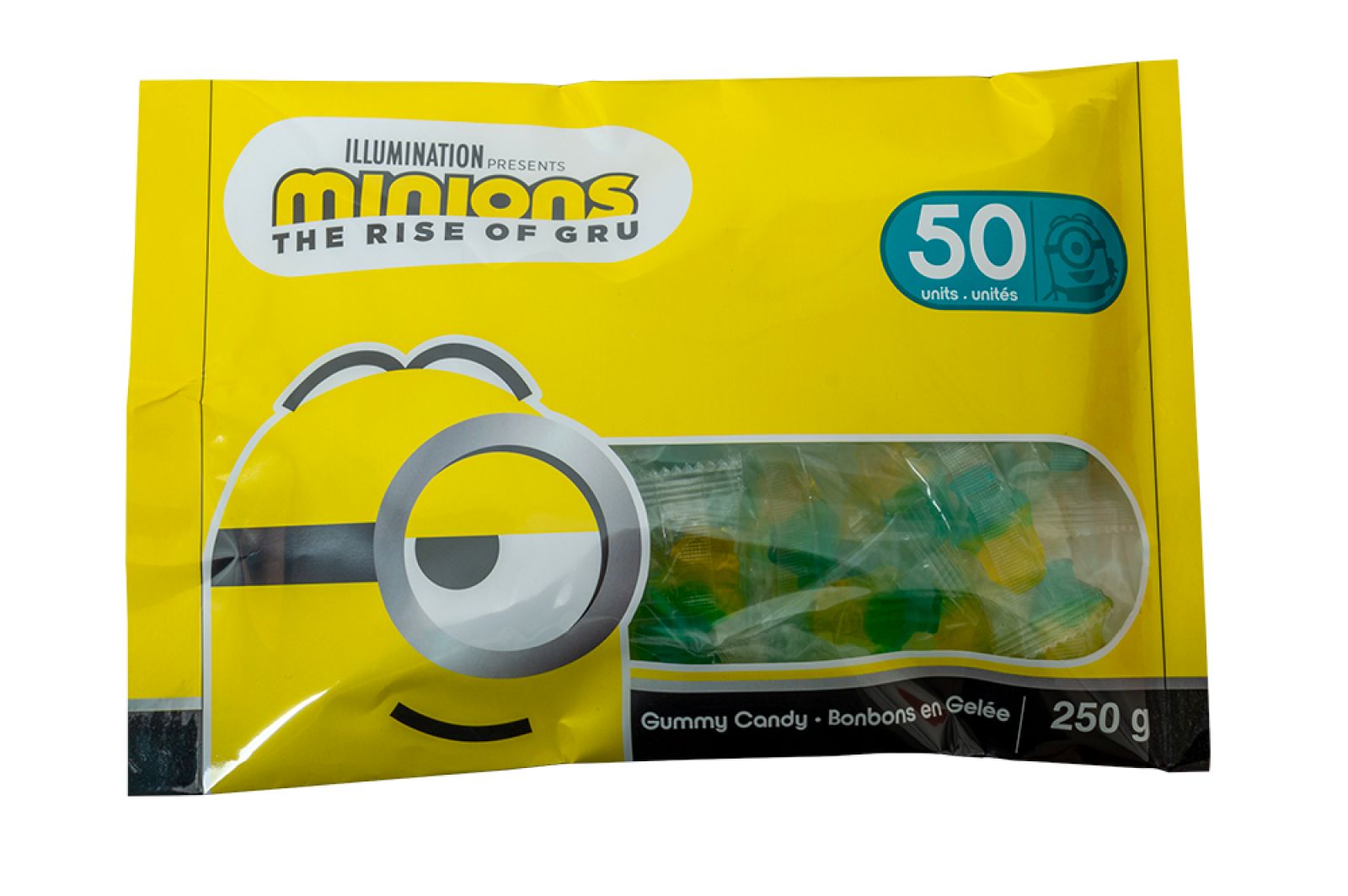 Despicable Me Minions Gummy Wrapped Candy, Assorted Flavours, Yellow ...