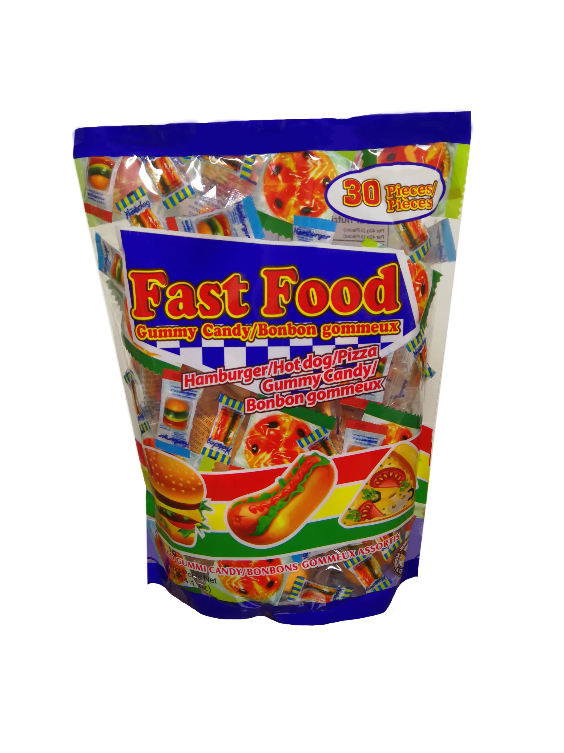 Hamburger/Hot Dog/Pizza Fast Food Gummy Candy Bag, Assorted Fruits ...