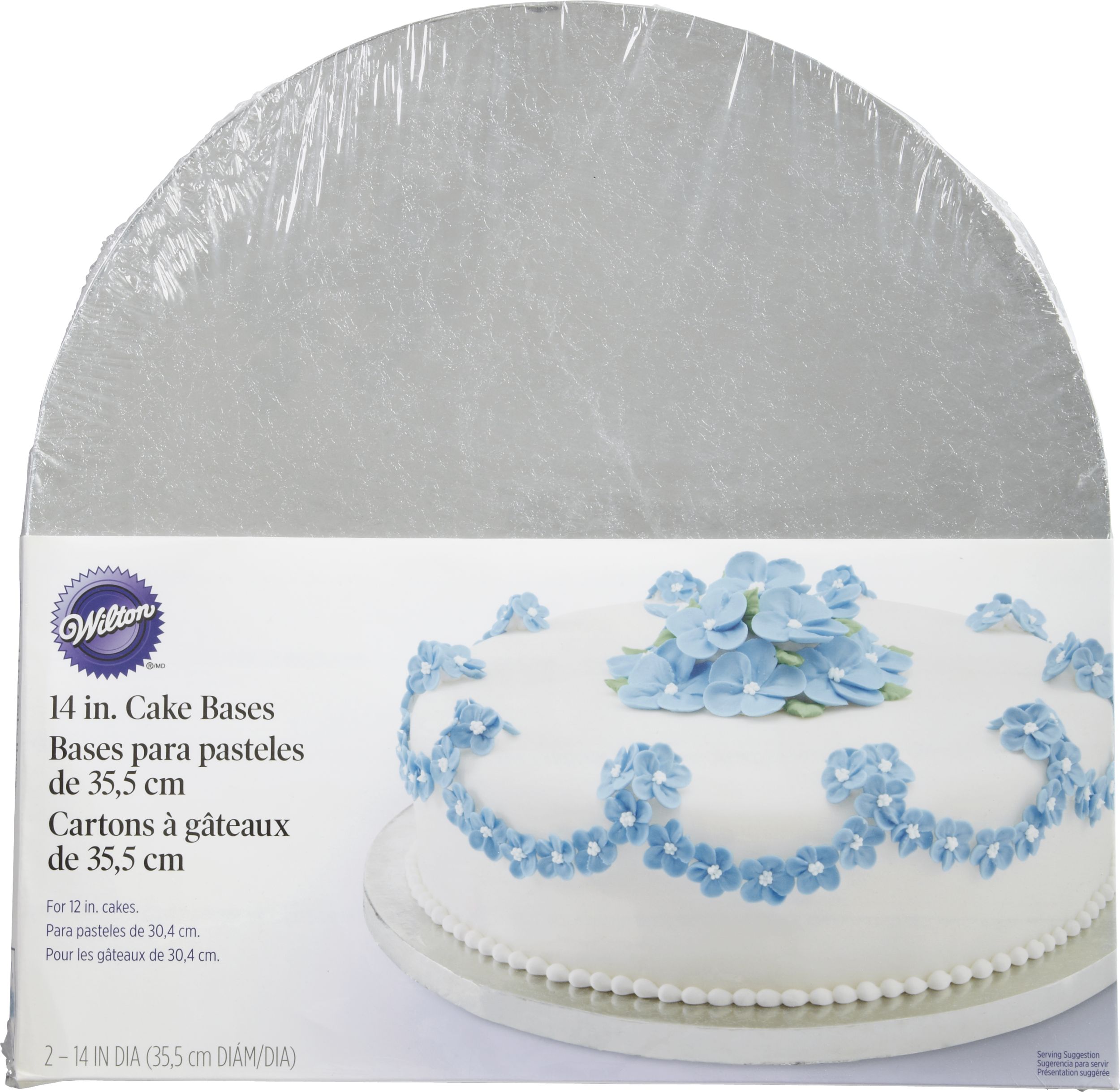 Wilton Silver Cake Base, 14-in, 2-pk | Party City