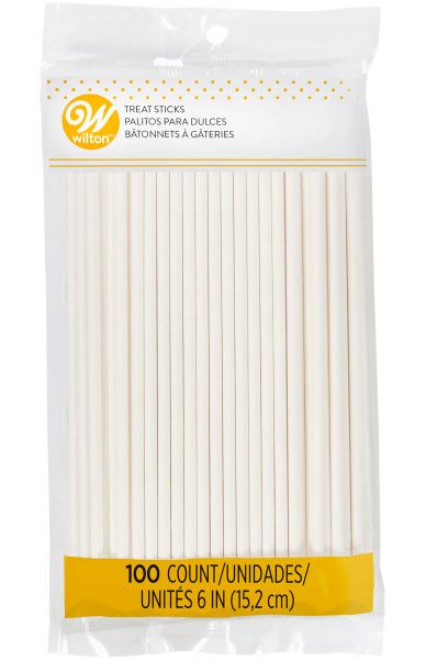 Wilton Lollipop & Cake Pop Stick, White, 6-in, 100-pk, for Baking/Cake ...