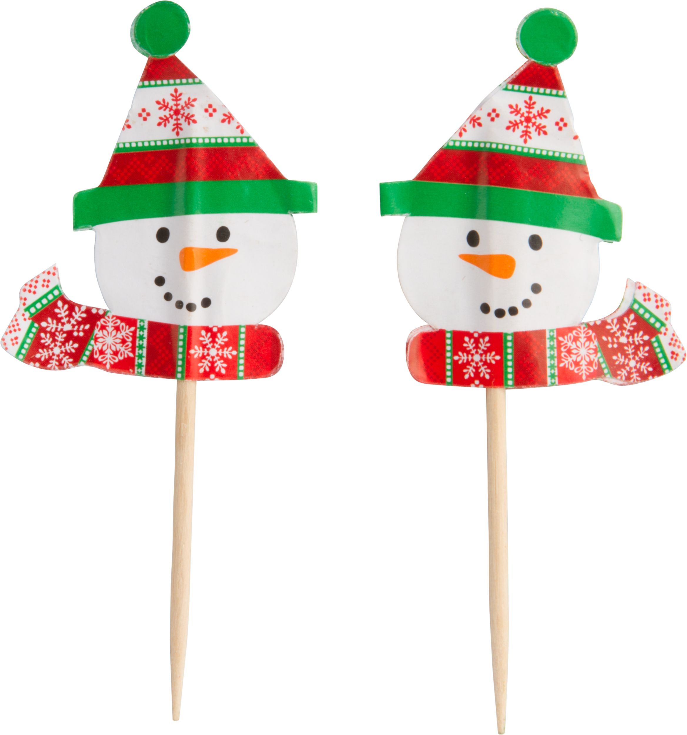 Snowman Cupcake Picks, 36-pk | Party City