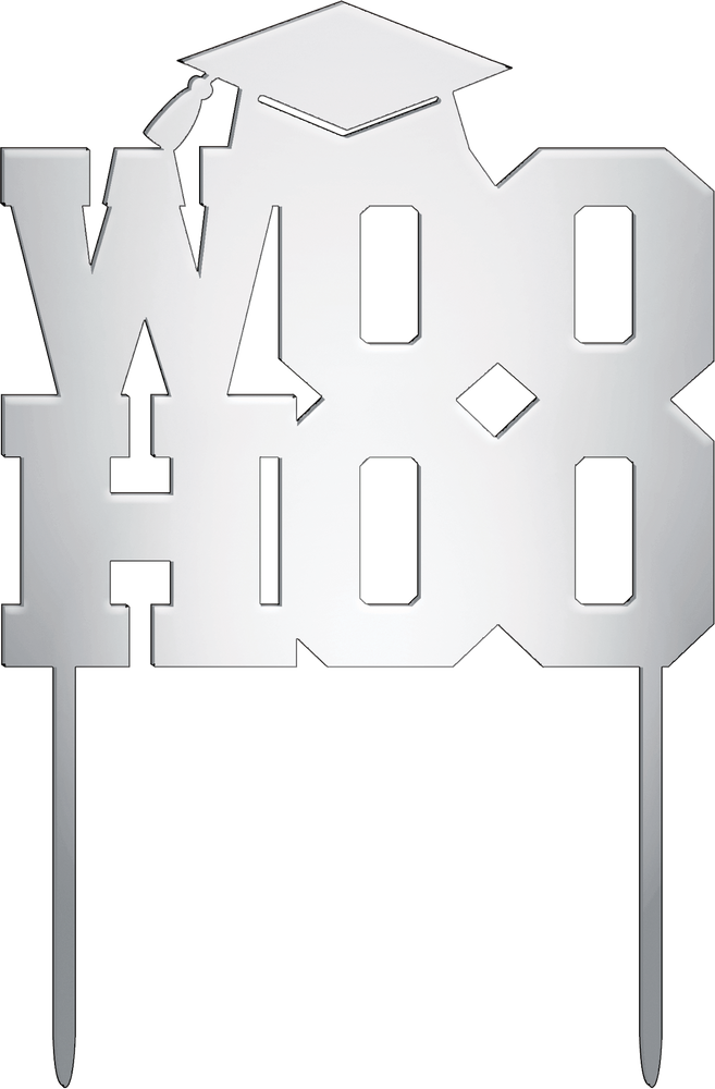 Mirrored Woohoo Graduation Cake Topper | Party City