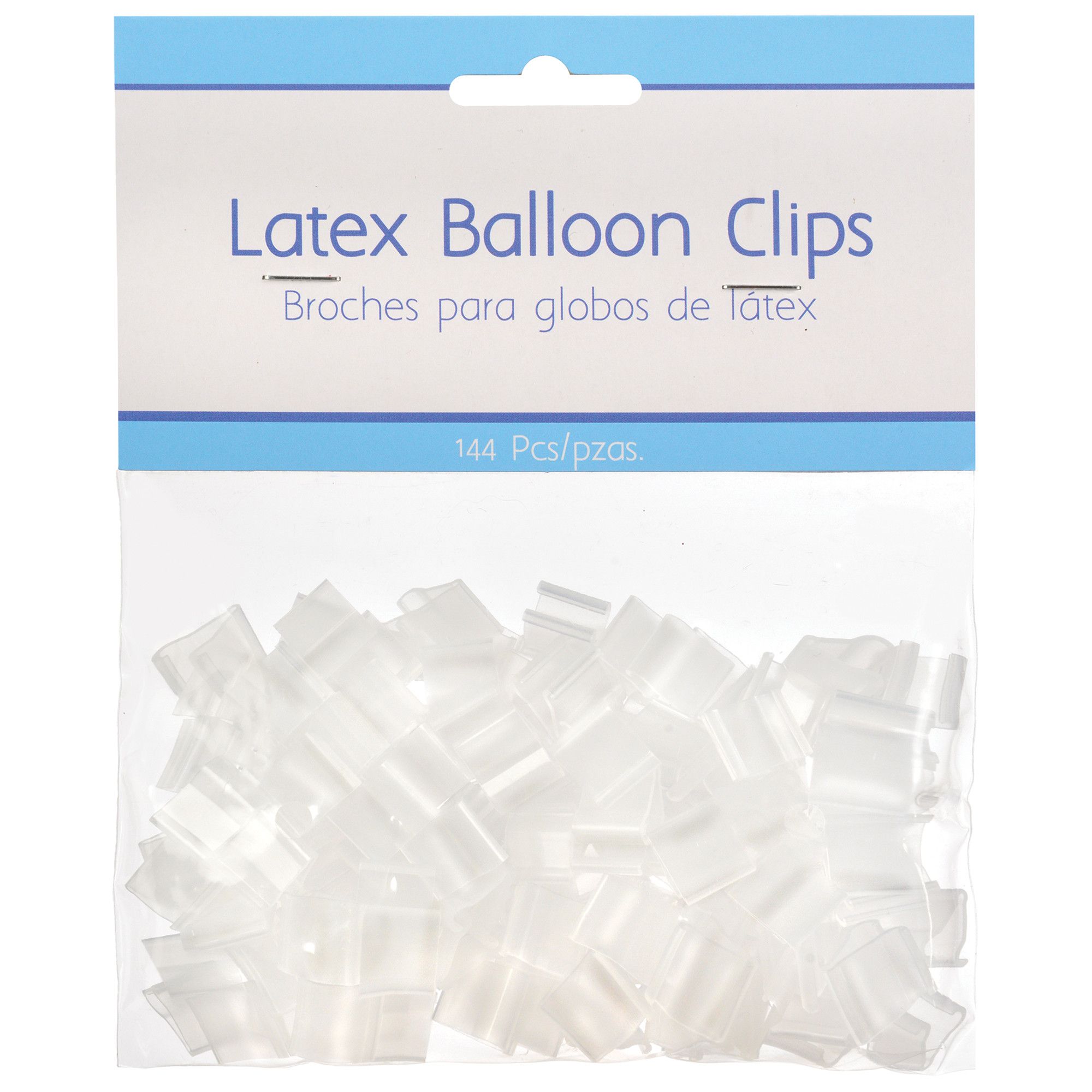Latex Balloon Clips, Clear, 144-pk, for Birthday/New Year's Eve ...