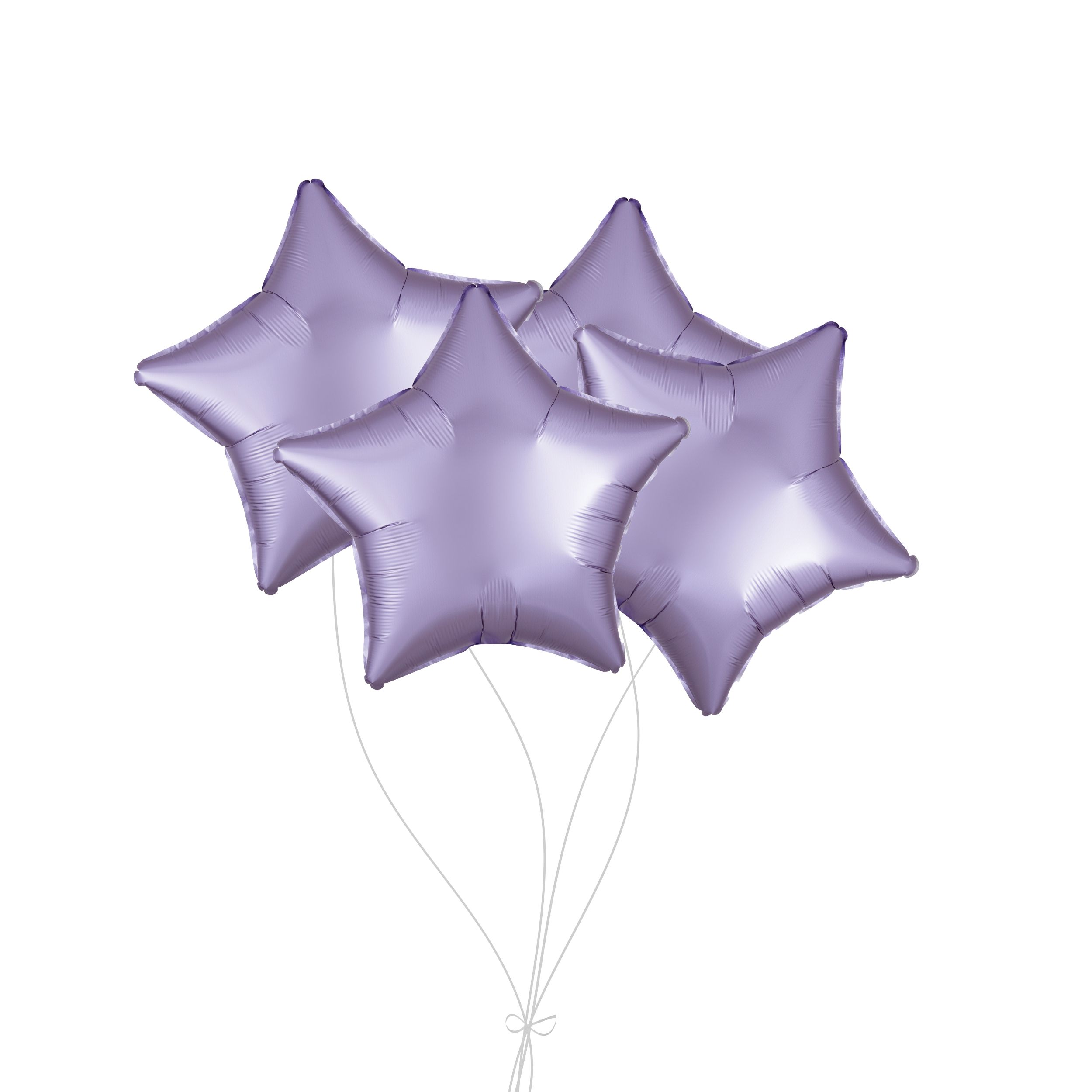 Star Foil Balloon Bouquet, Pastel Lilac, 4-pk, Helium Inflation ...
