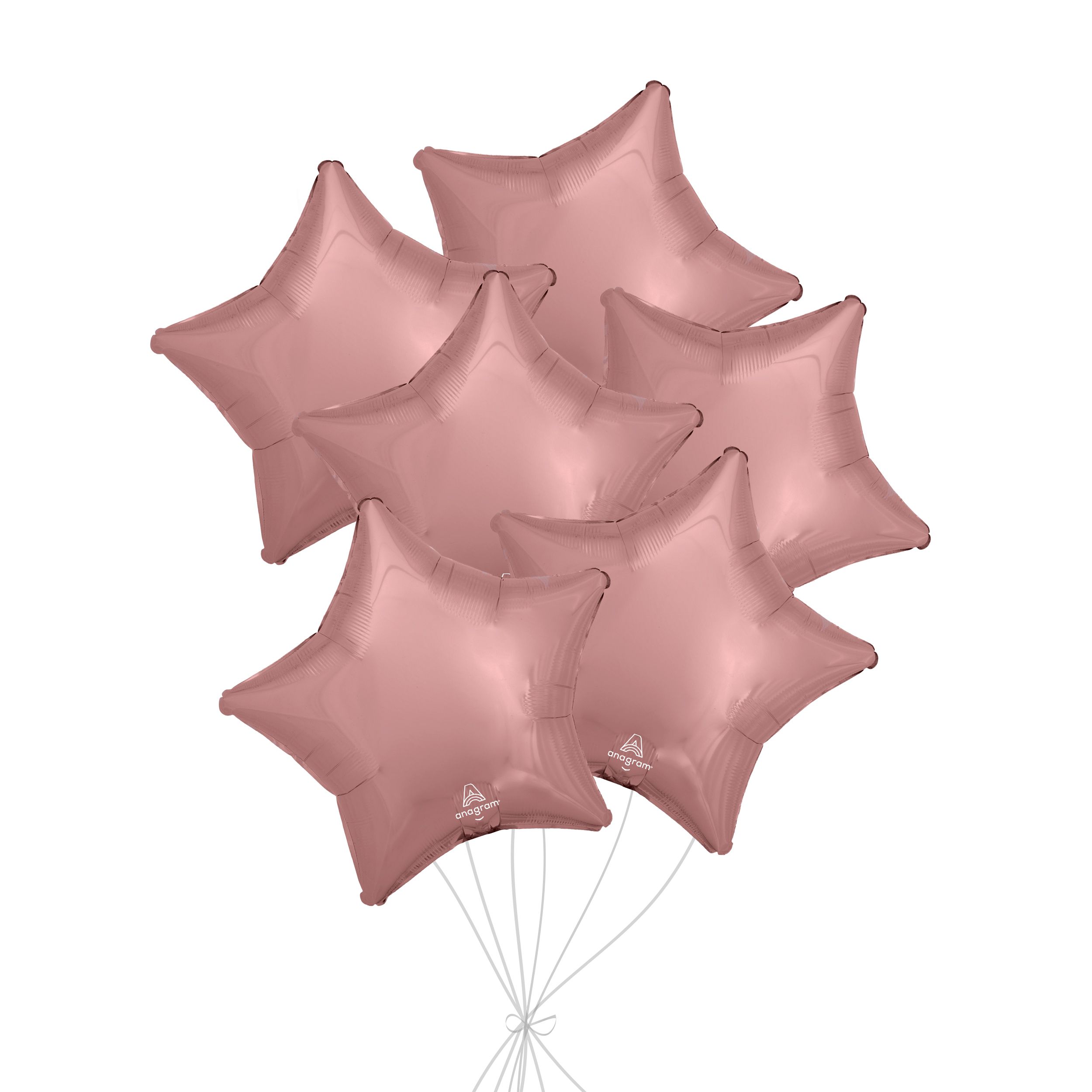Bouquet de ballons en aluminium en forme d'étoile, or rose, paq. 6 ...