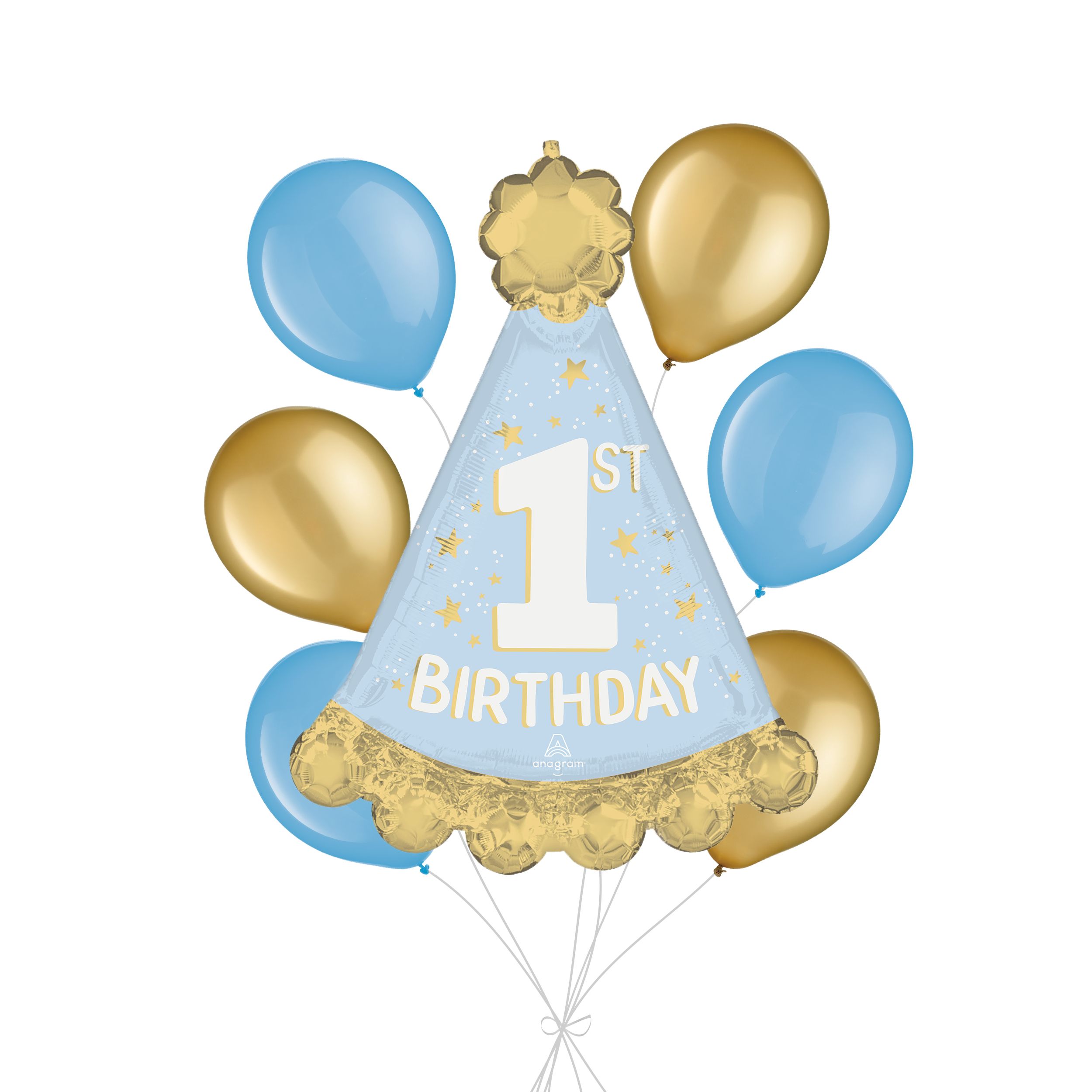 "1st Birthday" Little Mister One-derful Supershape Balloon Bouquet with ...