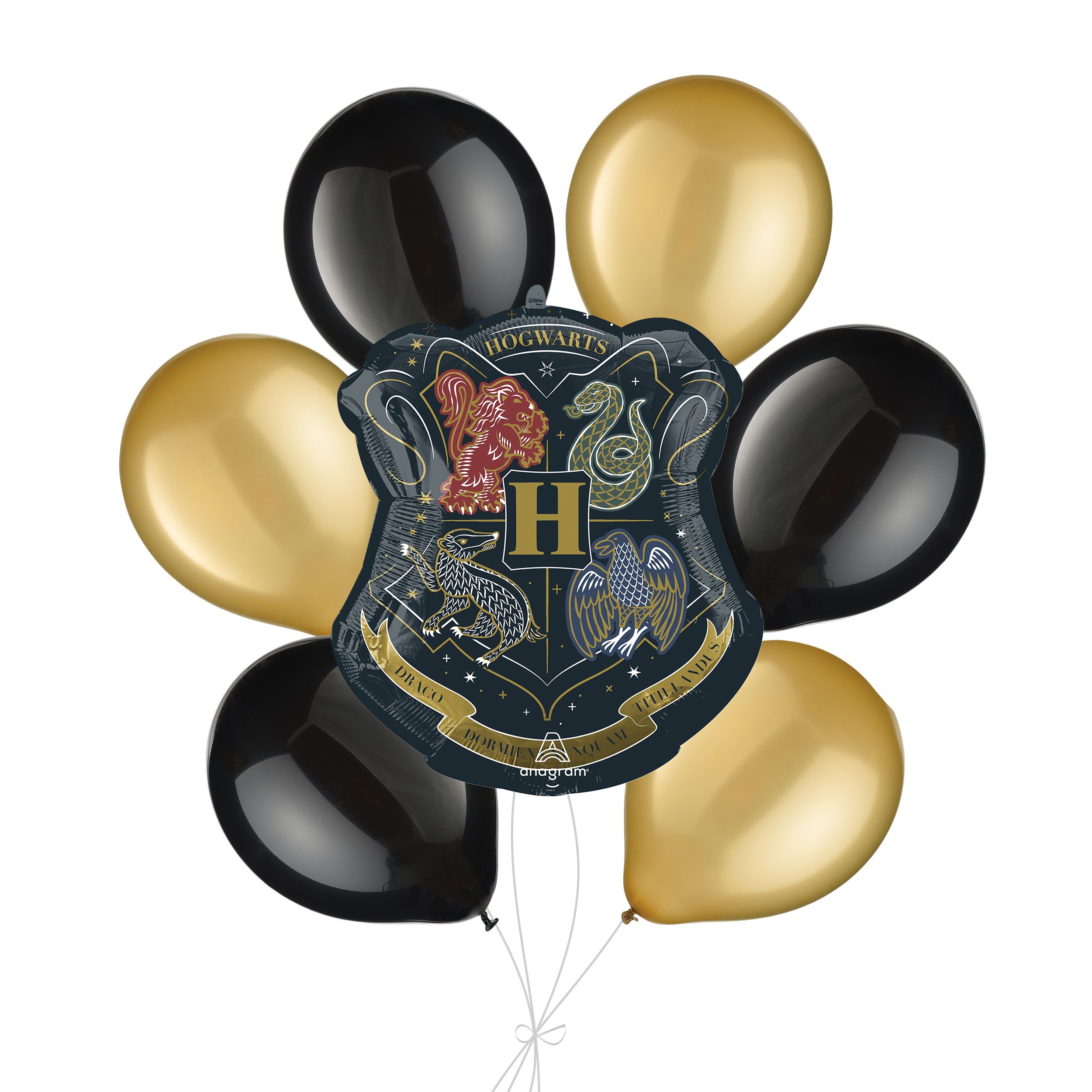Harry Potter Hogwarts Crest Supershape Balloon Bouquet with Latex ...