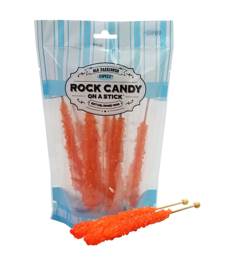 Rock Candy Crystal Stick, Orange, 8-pk, Hard Candy, for Birthday/Party ...
