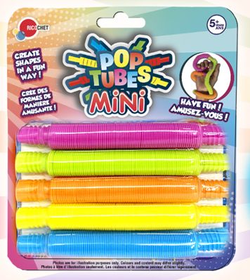 Glow-in-the-Dark Sensory Mini Pop Tubes, Multi-Coloured, Ages 3+, for ...