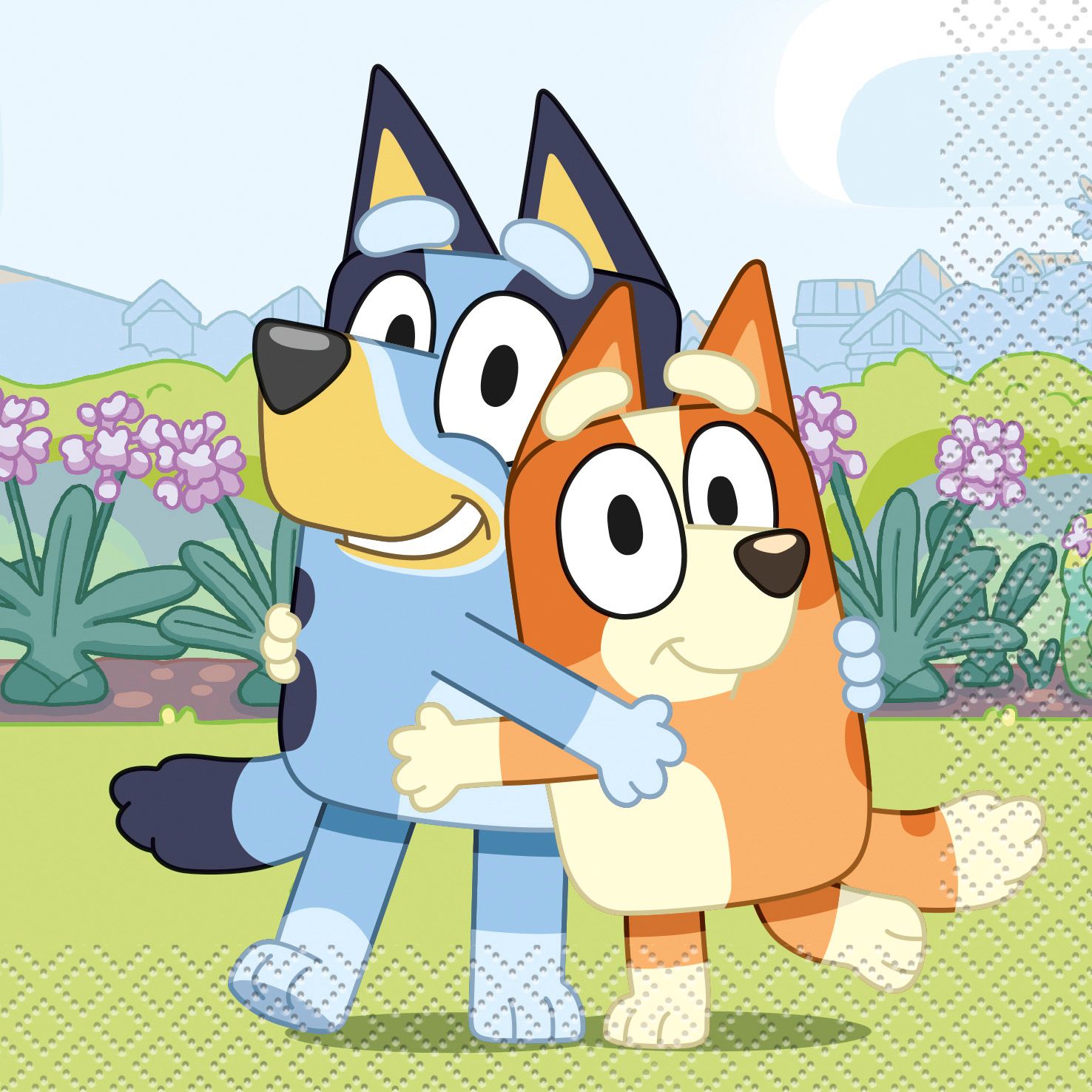 Disney Bluey Square Paper Disposable Beverage Napkins, Blue, 5-in, 16 ...