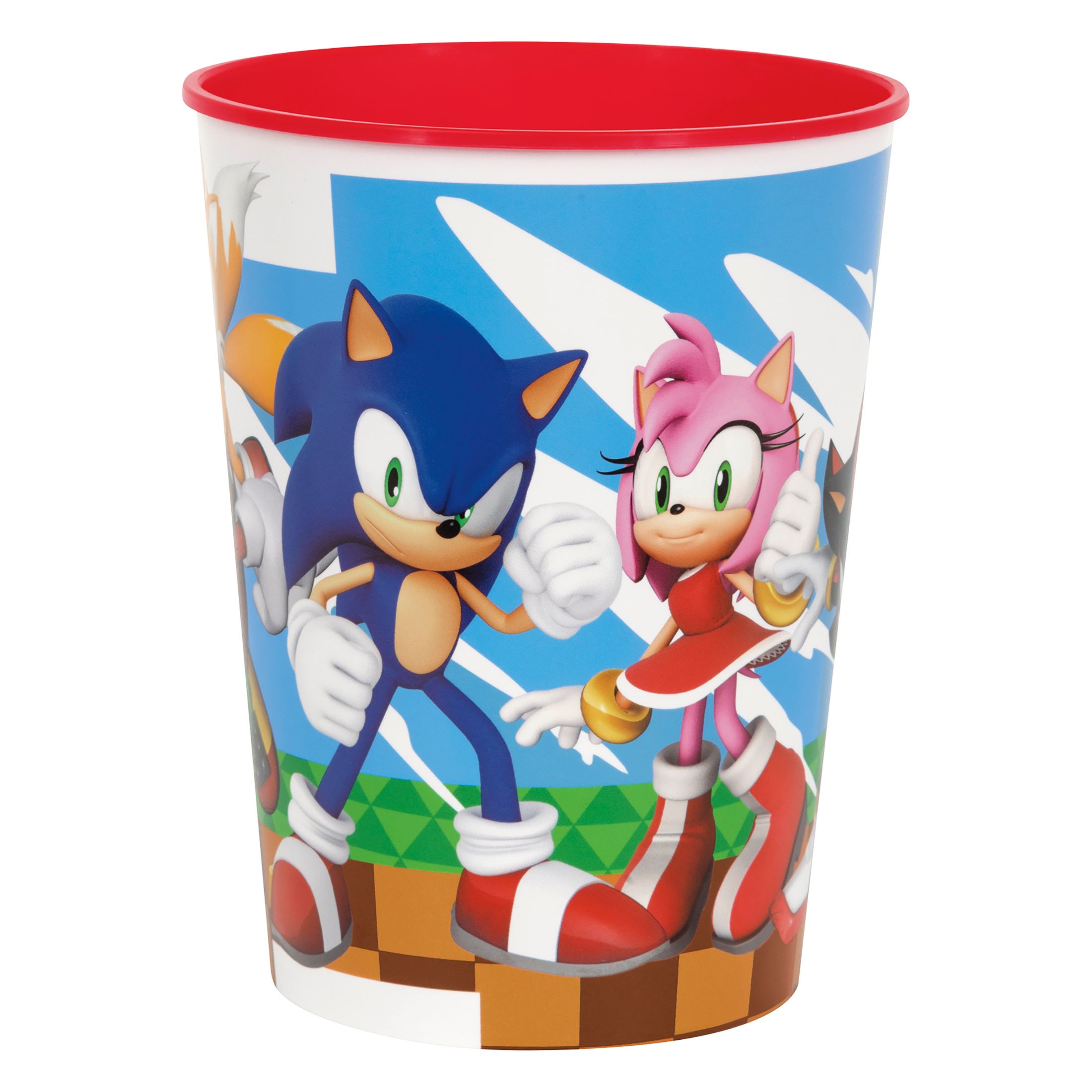 Sonic the Hedgehog Plastic Reusable Favour Cup, Orange/Blue, 16-oz, for ...