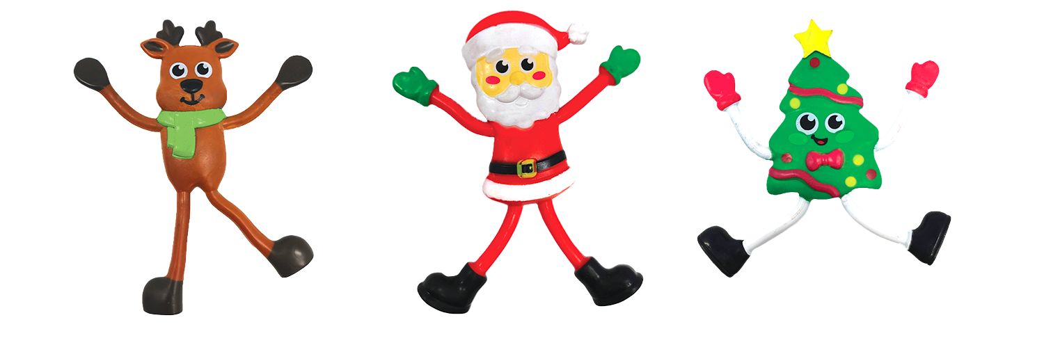 Bendable Christmas Character Toy Figurine with 3 Designs, Assorted ...