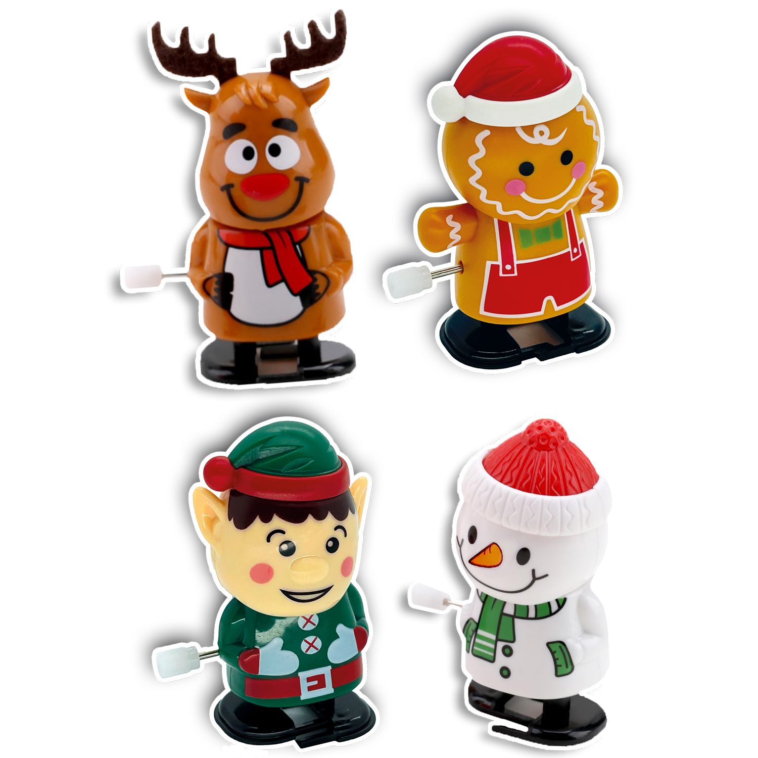 Christmas Wind Up Toys for Christmas/Holiday Gifts, Hard Plastic, 2-in, Assorted | Party City
