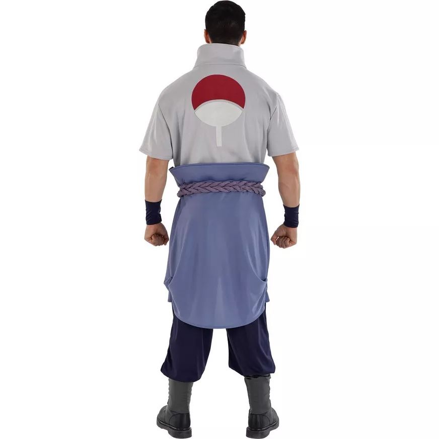 Men's Naruto Sasuke Uchiha Blue Outfit with Shirt Halloween Costume ...