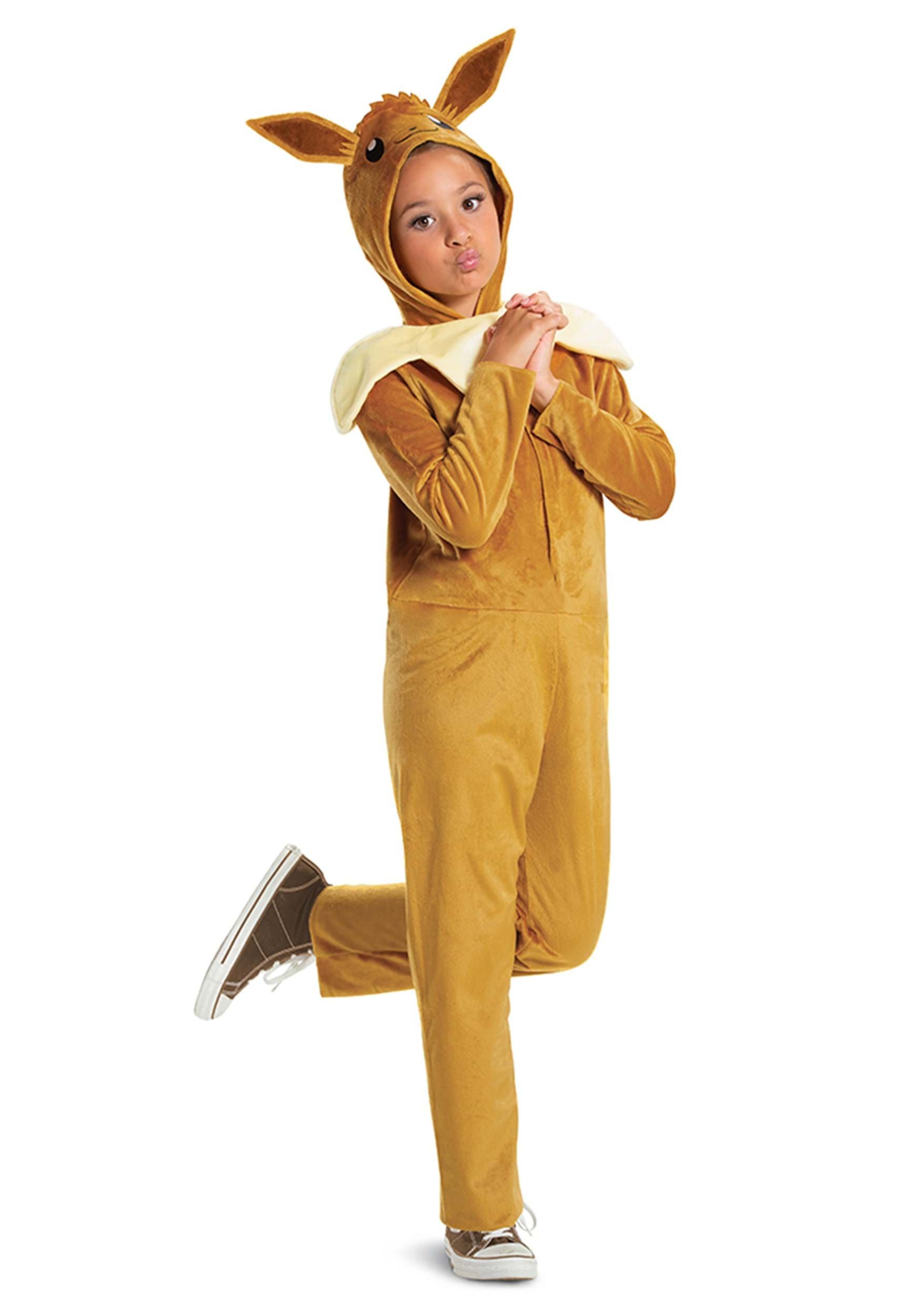 Kids' Nintendo Pokémon Eevee Brown Jumpsuit Halloween Costume with Hood ...