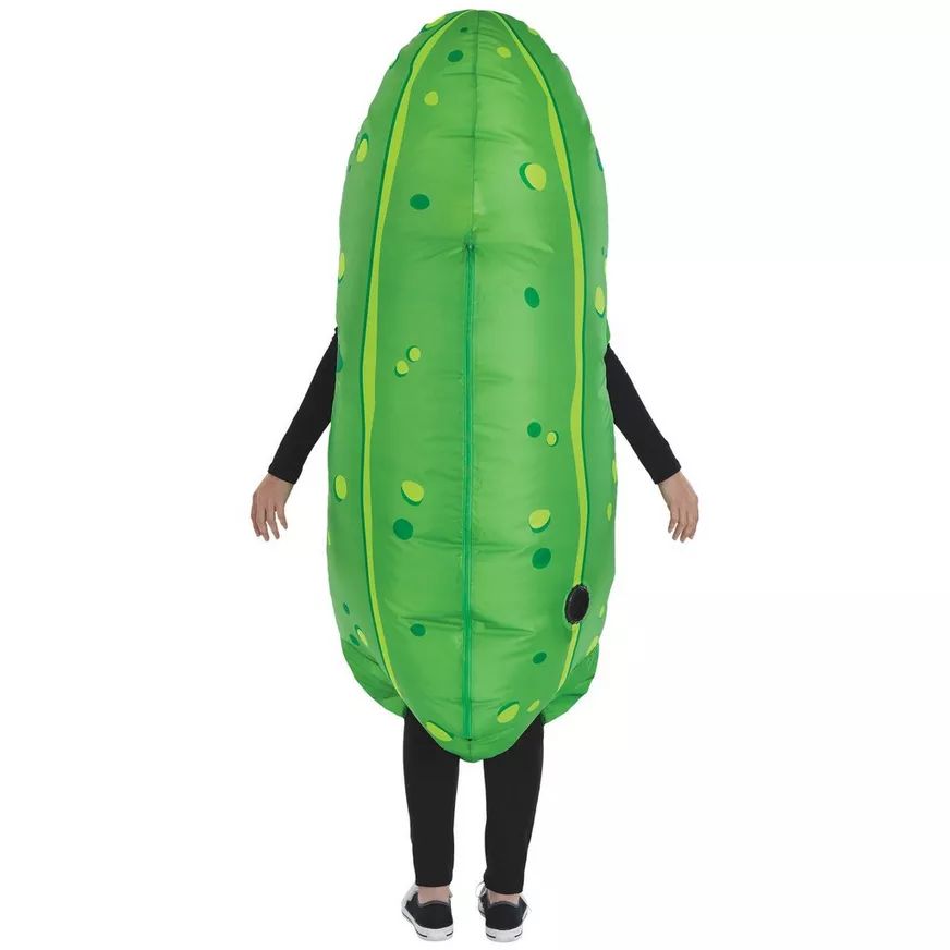 Adult Inflatable Green Pickle Halloween Costume, One Size | Party City