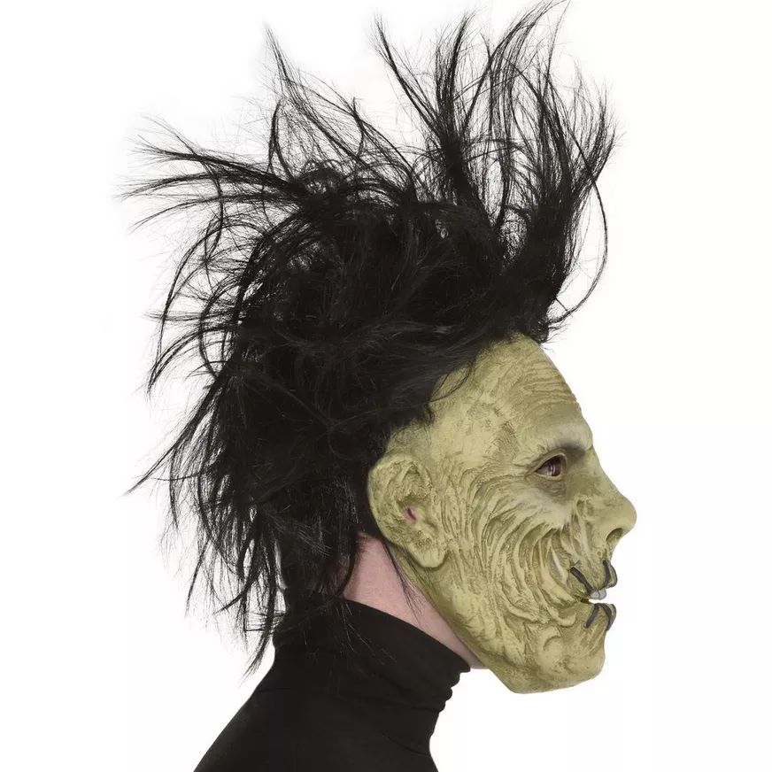 Disney Hocus Pocus Billy the Zombie Stitched Mouth Decaying Mask, Black ...