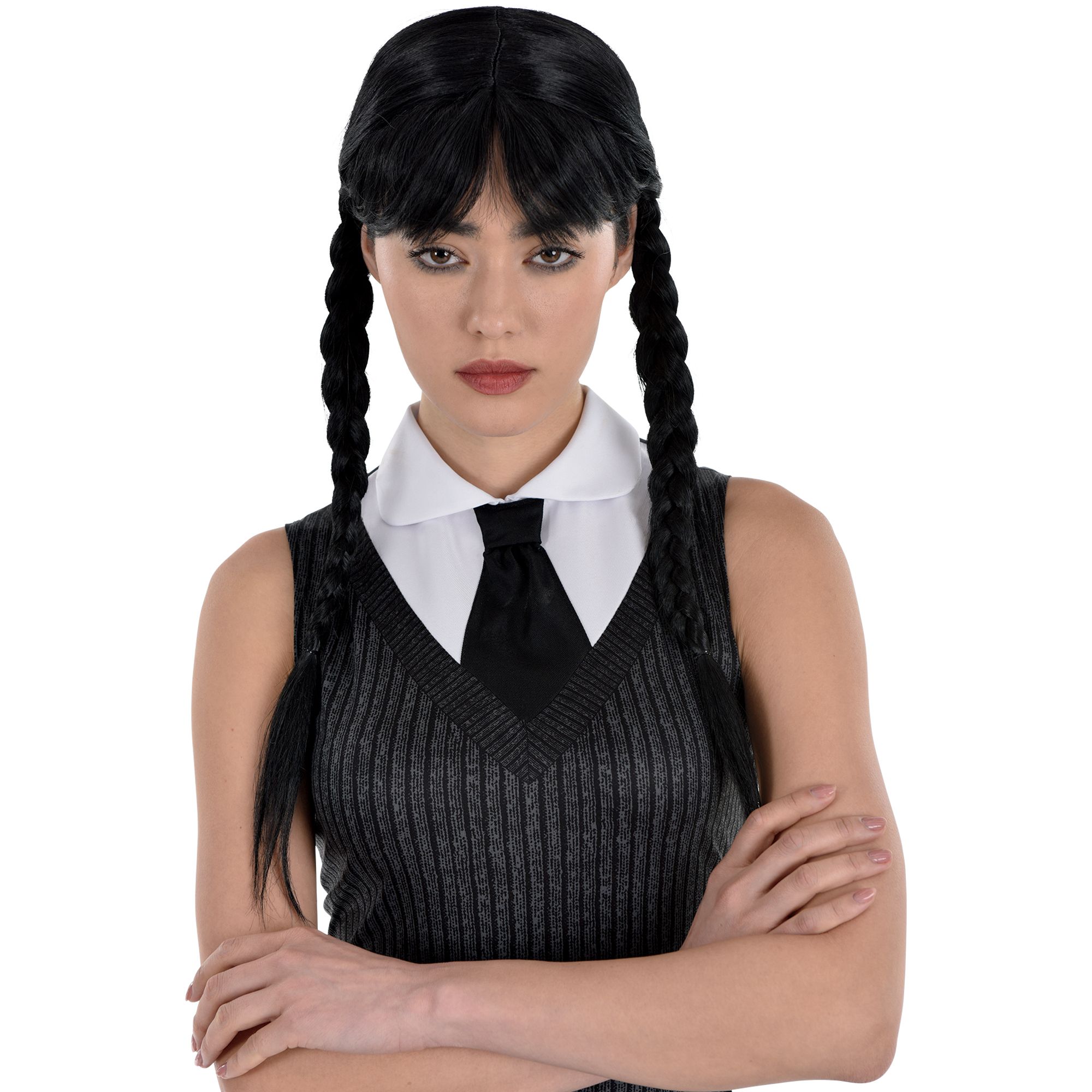 Adult The Addams Family Wednesday Wig, Standard | Party City