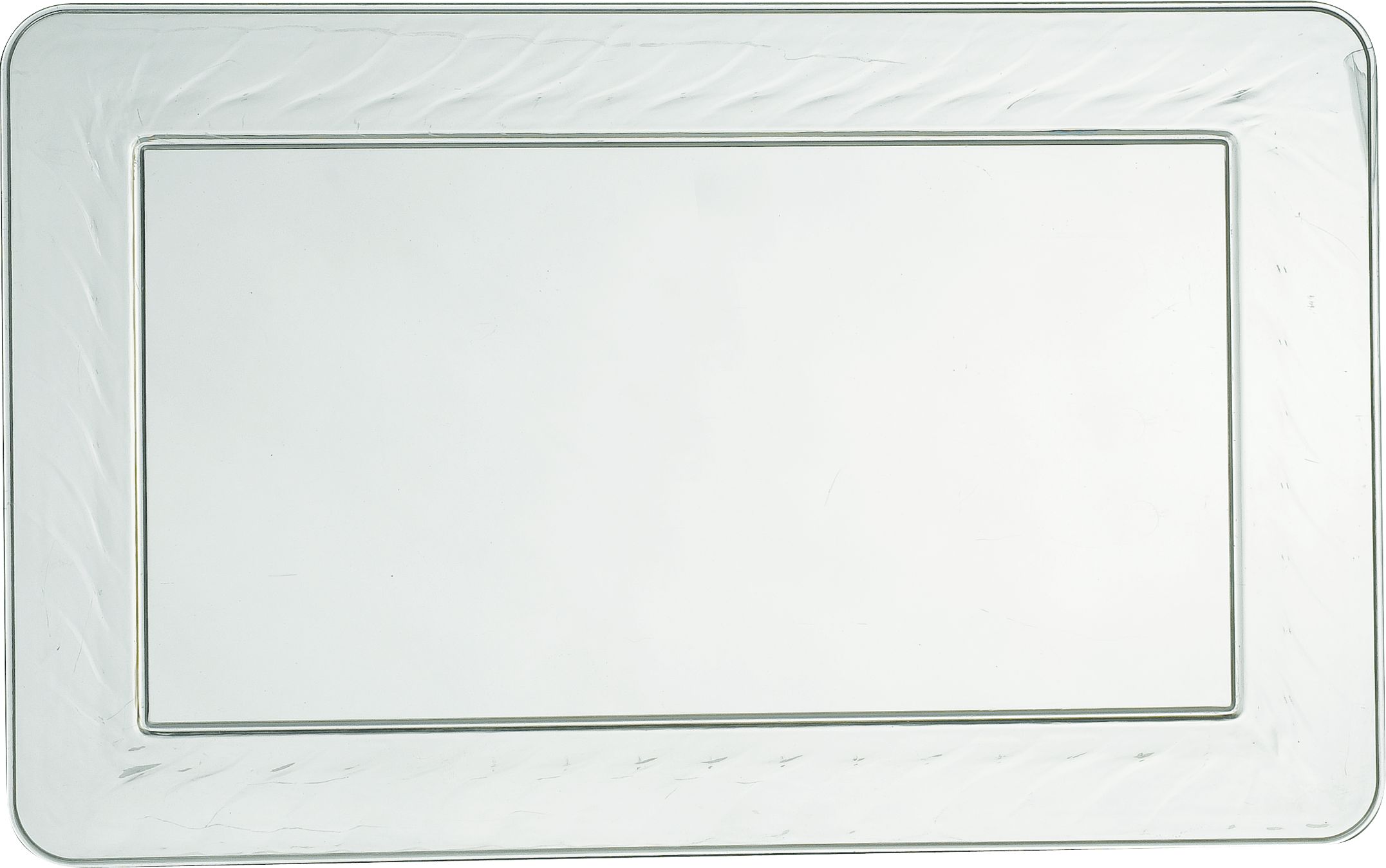 Rectangle Plastic Reusable Serving Platter, Clear, 18-in, for Christmas ...