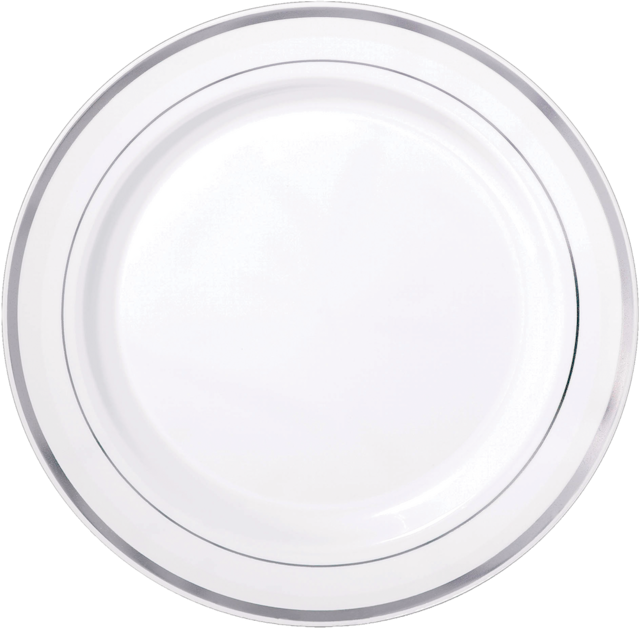 Premium Trim Buffet Plates for Birthday/Wedding/Anniversary, 10-pk ...