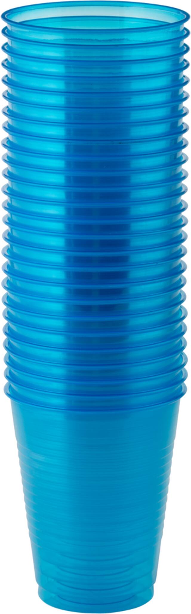 Black Light Neon Blue Plastic Cups, 50-ct | Party City
