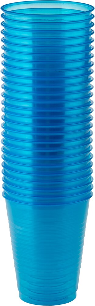 Black Light Neon Blue Plastic Cups, 50-ct | Party City