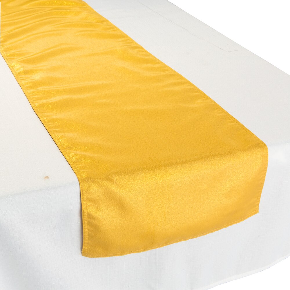 Fabric Table Runner, Metallic Gold, 13-in x 72-in | Party City