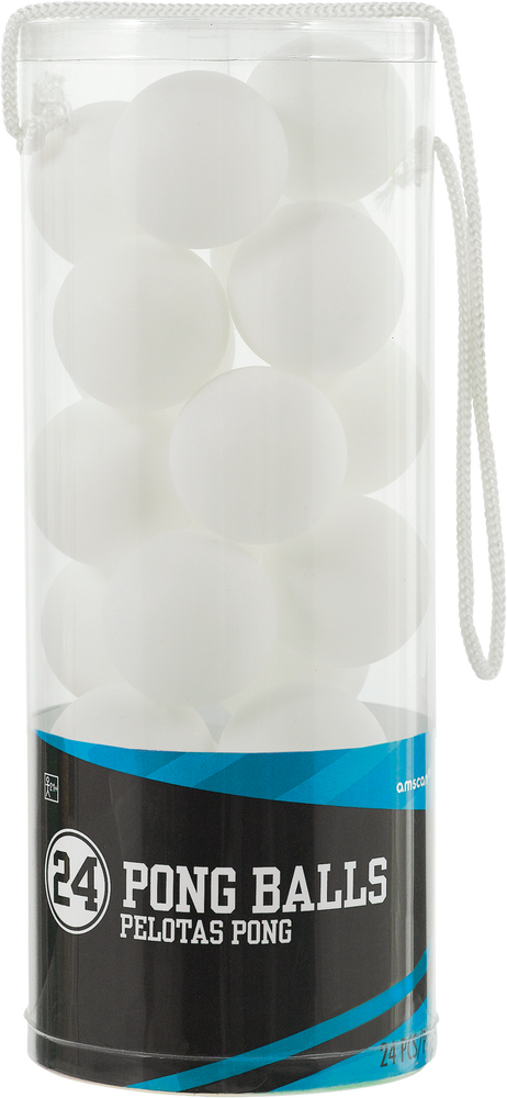 Plastic Pong Balls for Table Tennis, Beer Pong, Party, White, 24-pk ...
