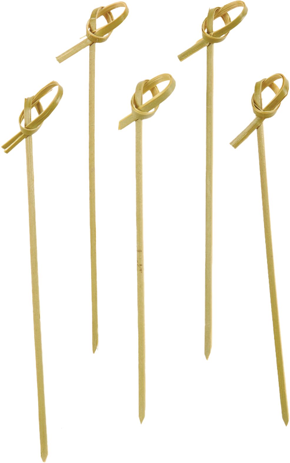 Knotted Bamboo Party Pick Skewers, Brown, 5-in, 50-pk, for BBQs ...