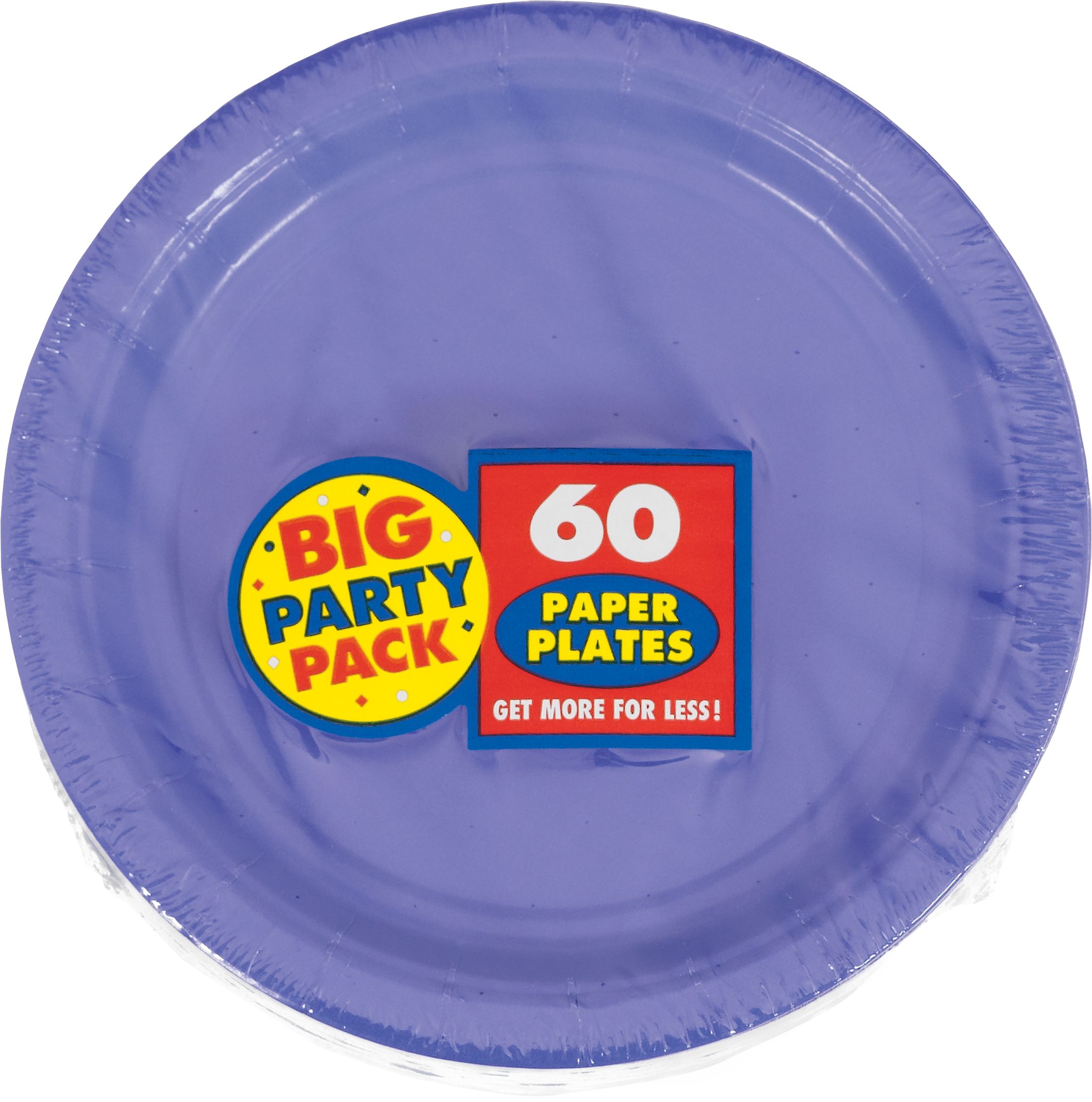 Big Party Pack Round Paper Disposable Dessert Plates, Assorted Colours ...