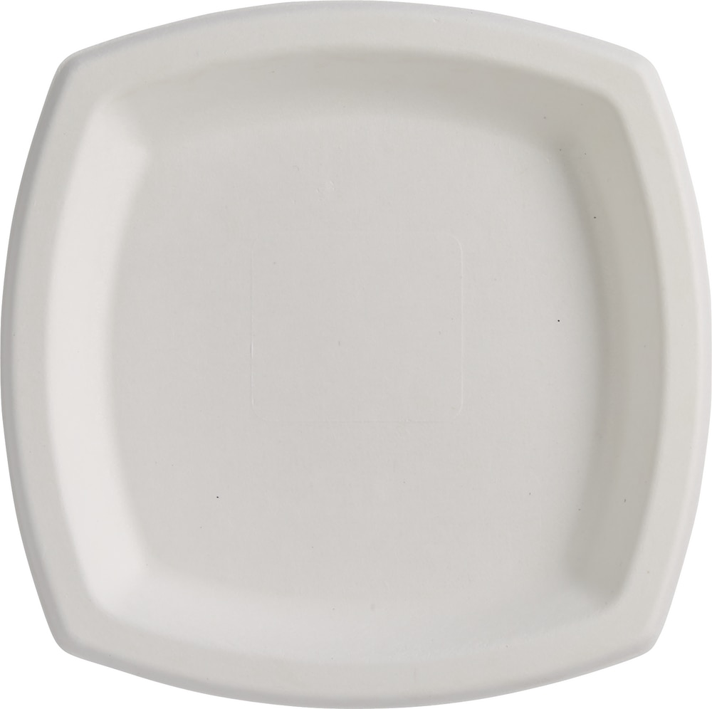 Eco-Friendly White Sugar Cane Square Dessert Plates, 22-pk | Canadian Tire