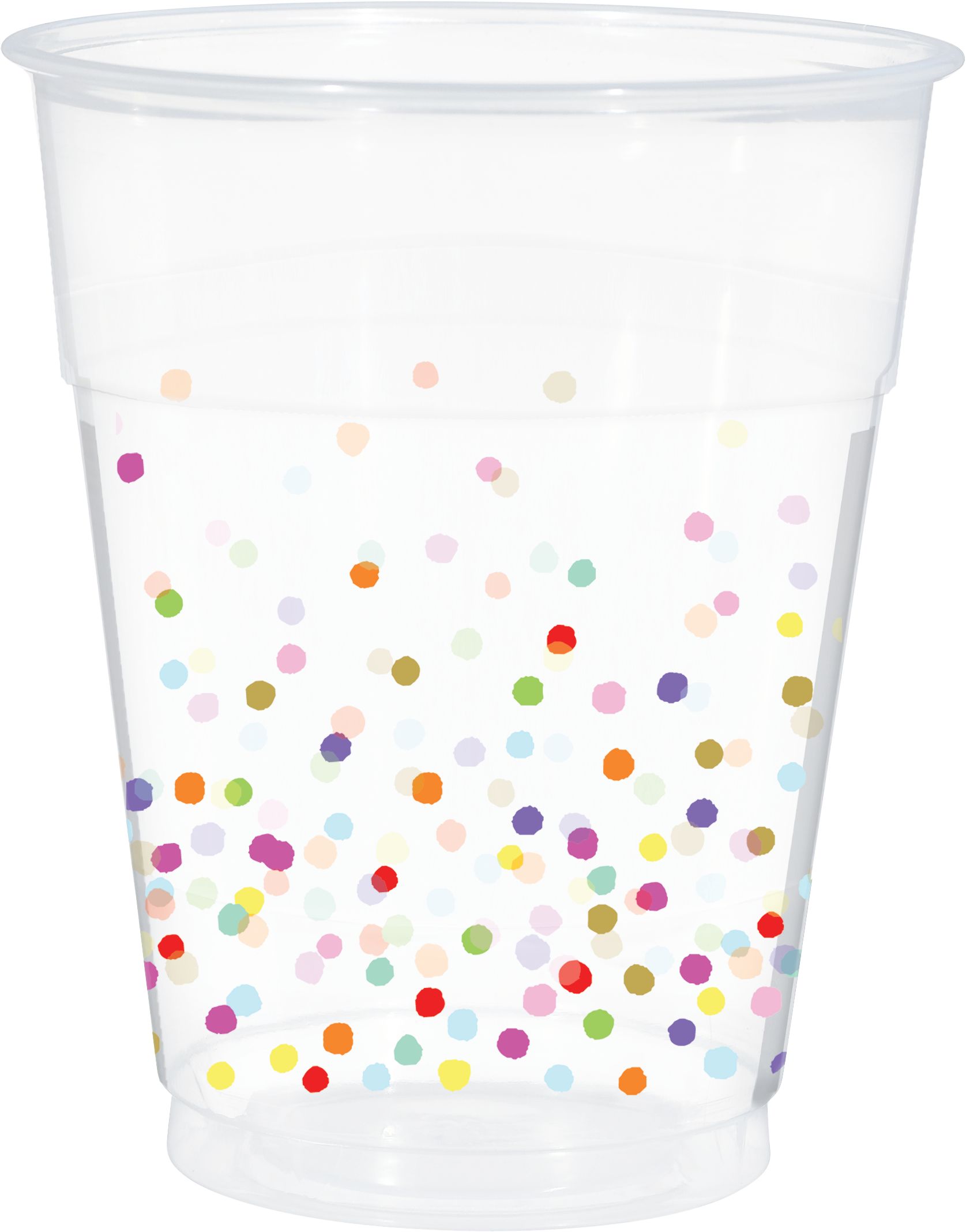 Rainbow Confetti Plastic Cups, 20-pk | Party City