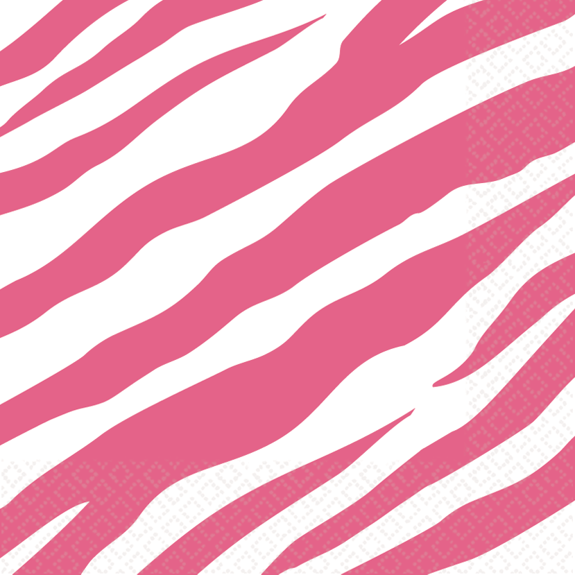 Bright Pink Zebra Print Lunch Napkins | Party City
